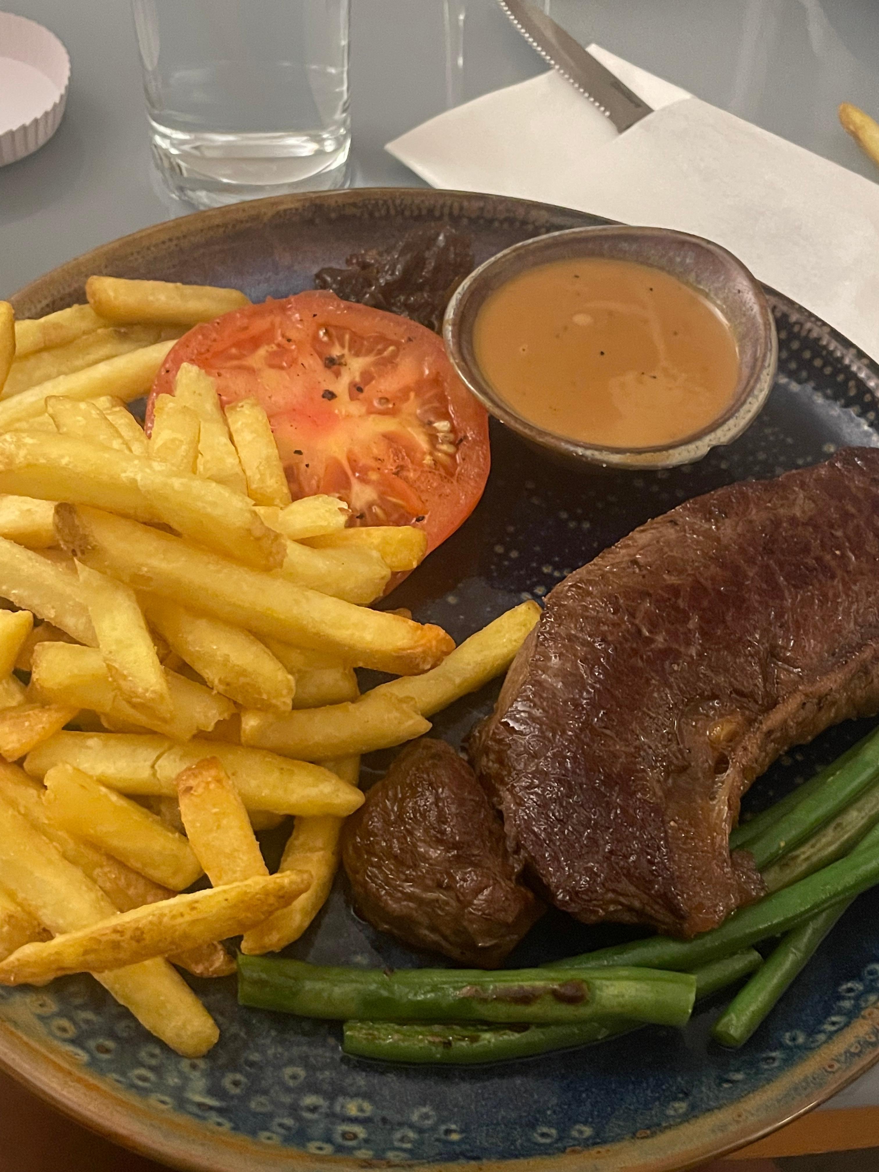 Dinner via room service