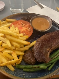 Dinner via room service