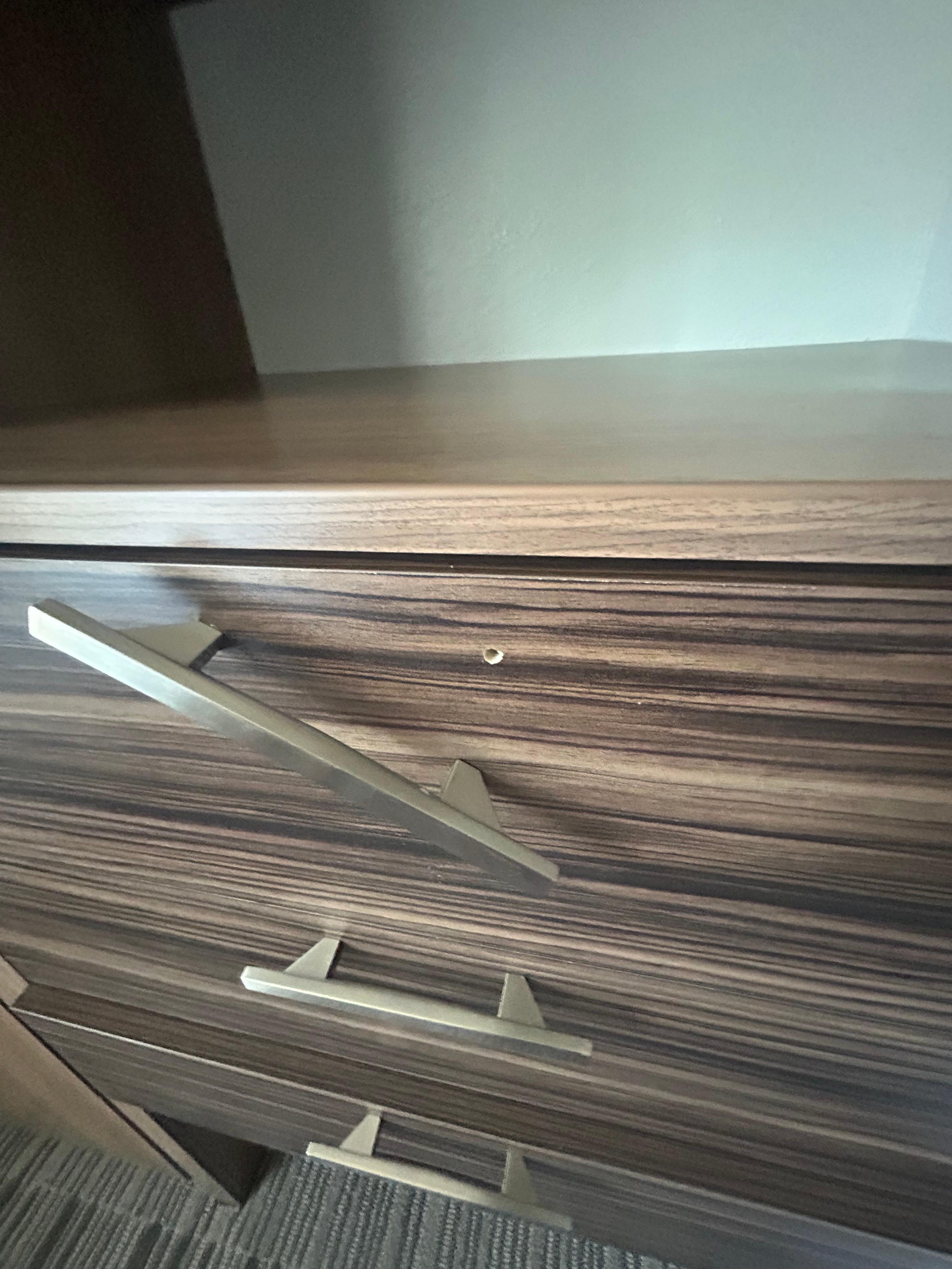 Broken handle on the dresser