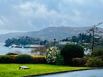This is the view from the front of the hotel looking towards Portree.
