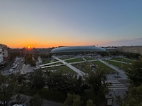 Vue de notre chambre sur la gare