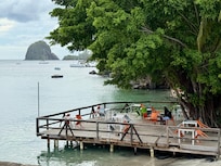 Hang out place next to the bar and food