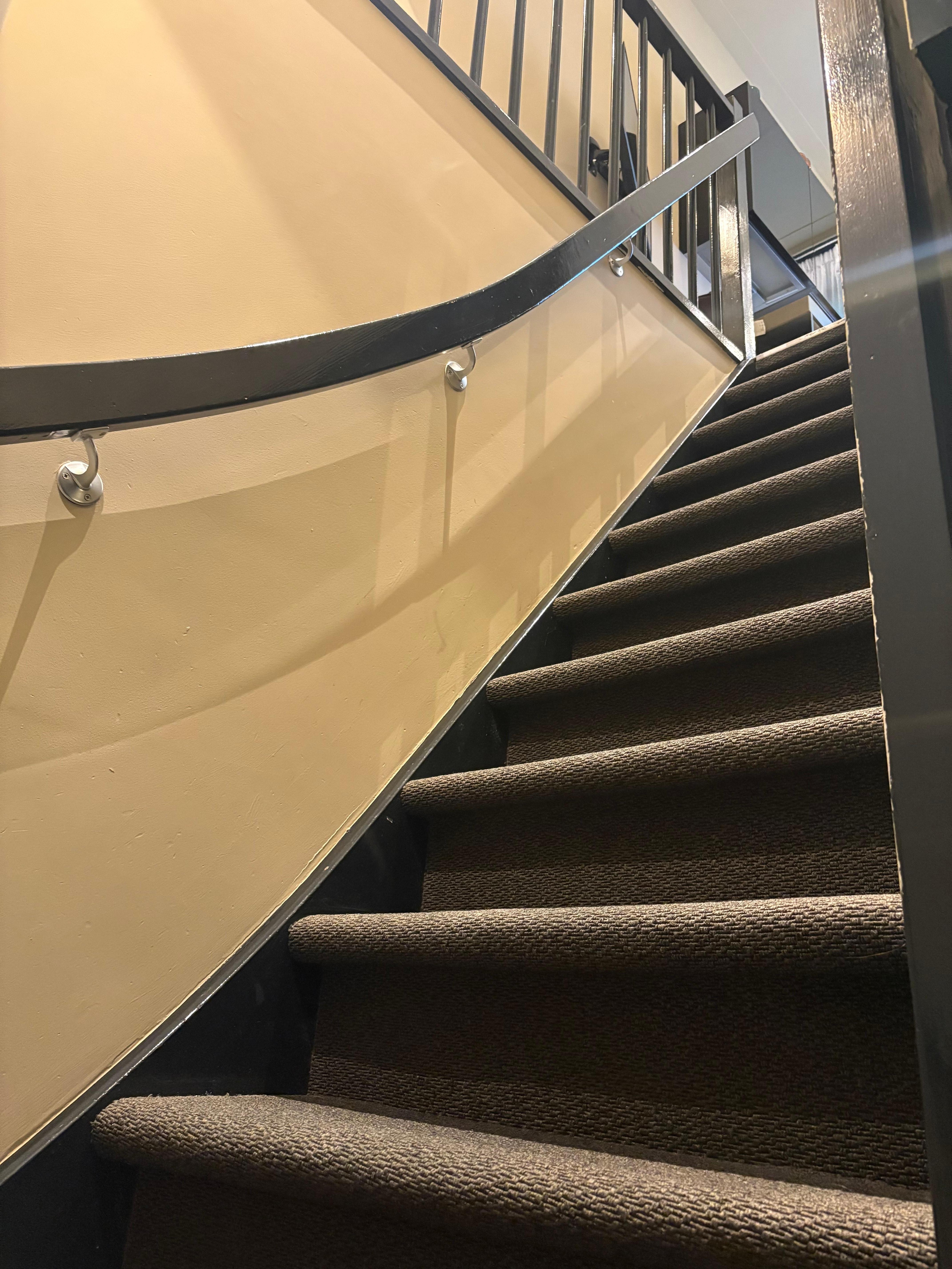 Steep stairs to the bedroom 