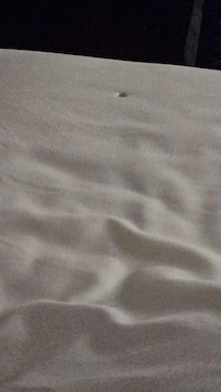 Hole very visual at end of 1 bed