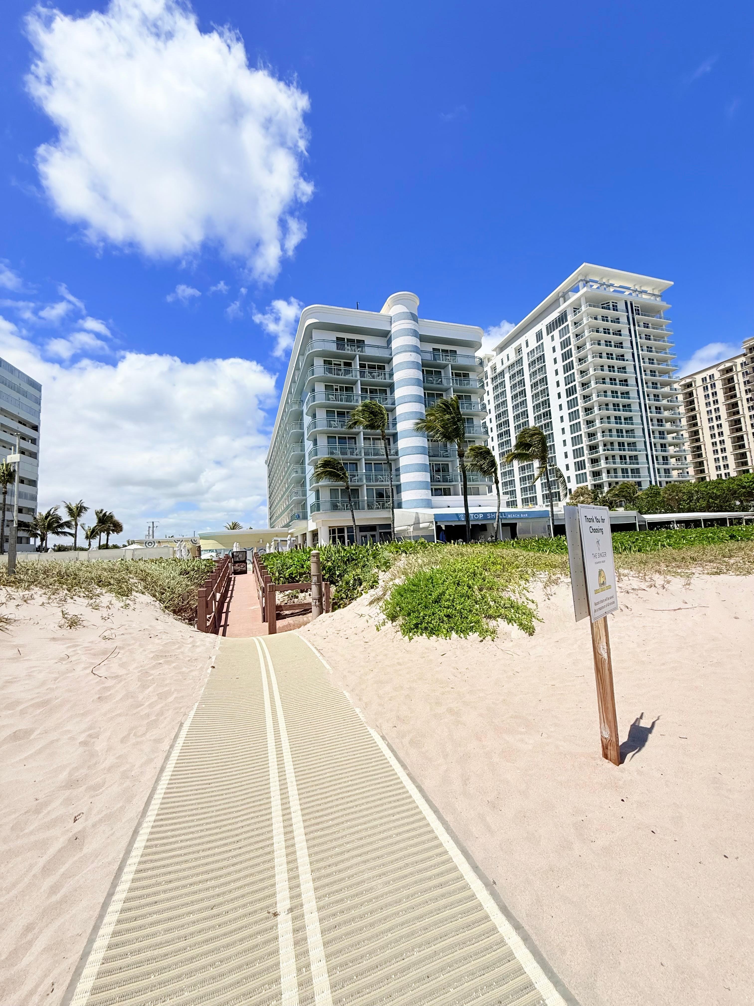 View of hotel from the beach 