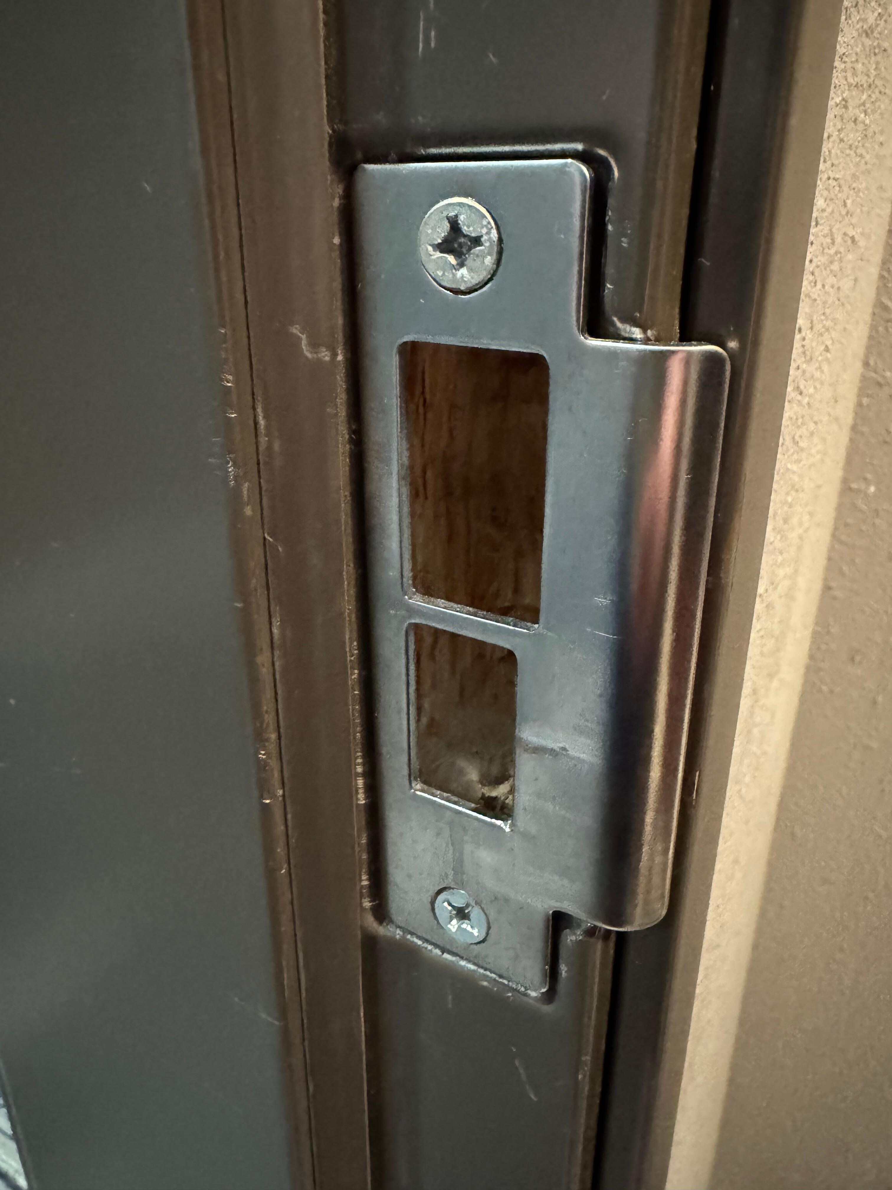 Room door - never latched shut unless we locked it from the inside. Pushed it open. 