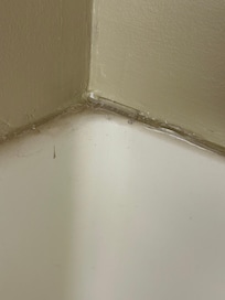 The top of the shower. Covered in dust and an empty razor cover