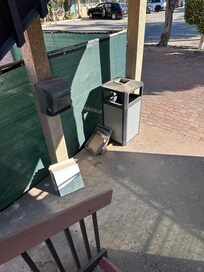 Construction trash in guest area