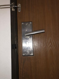 Had to use a medical glove to enter and exit so I don’t catch anything.