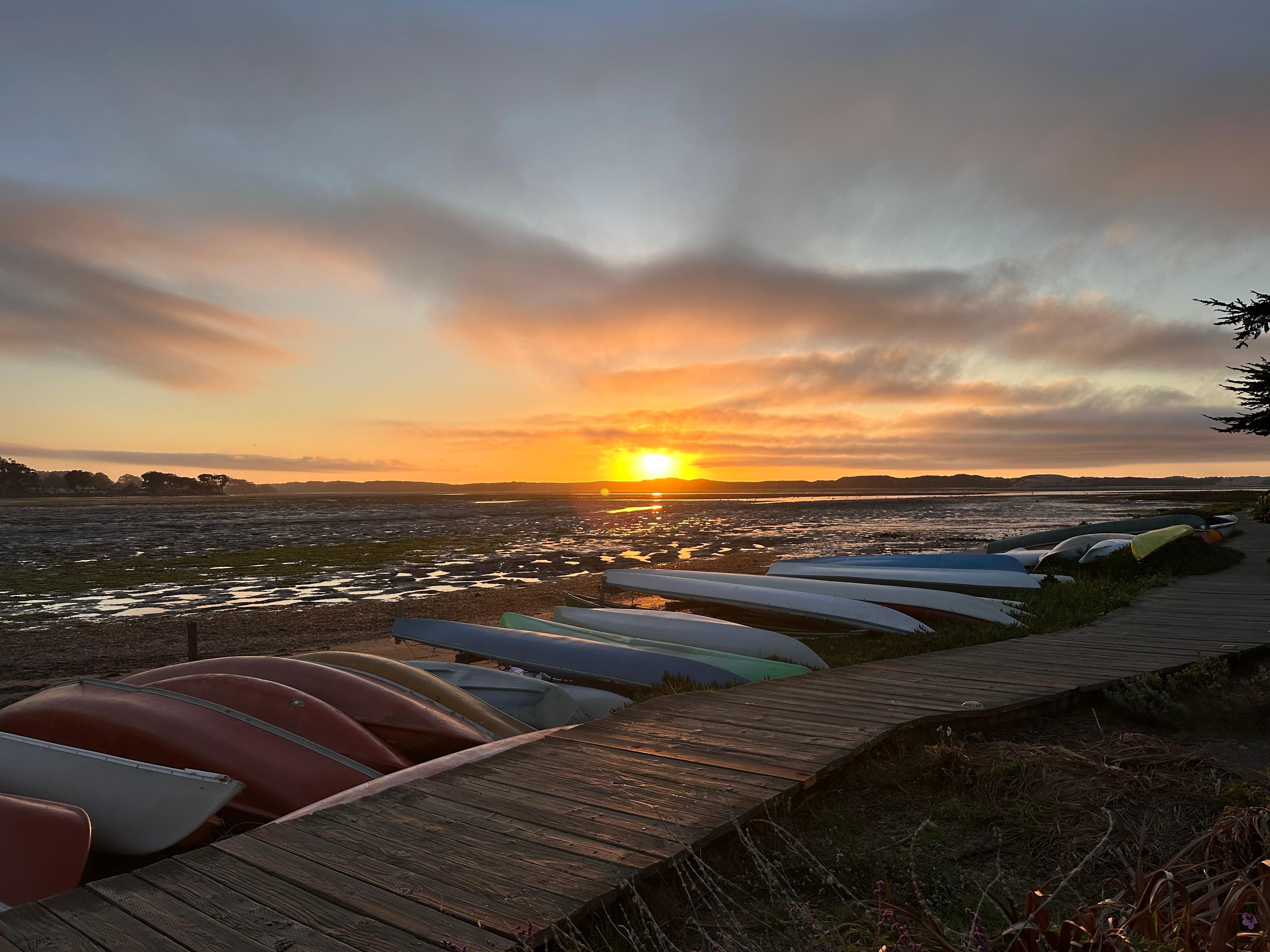 Sunset outside of the hotel 