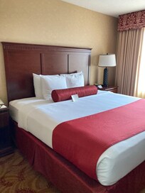 Comfortable bedding and cozy vibes.