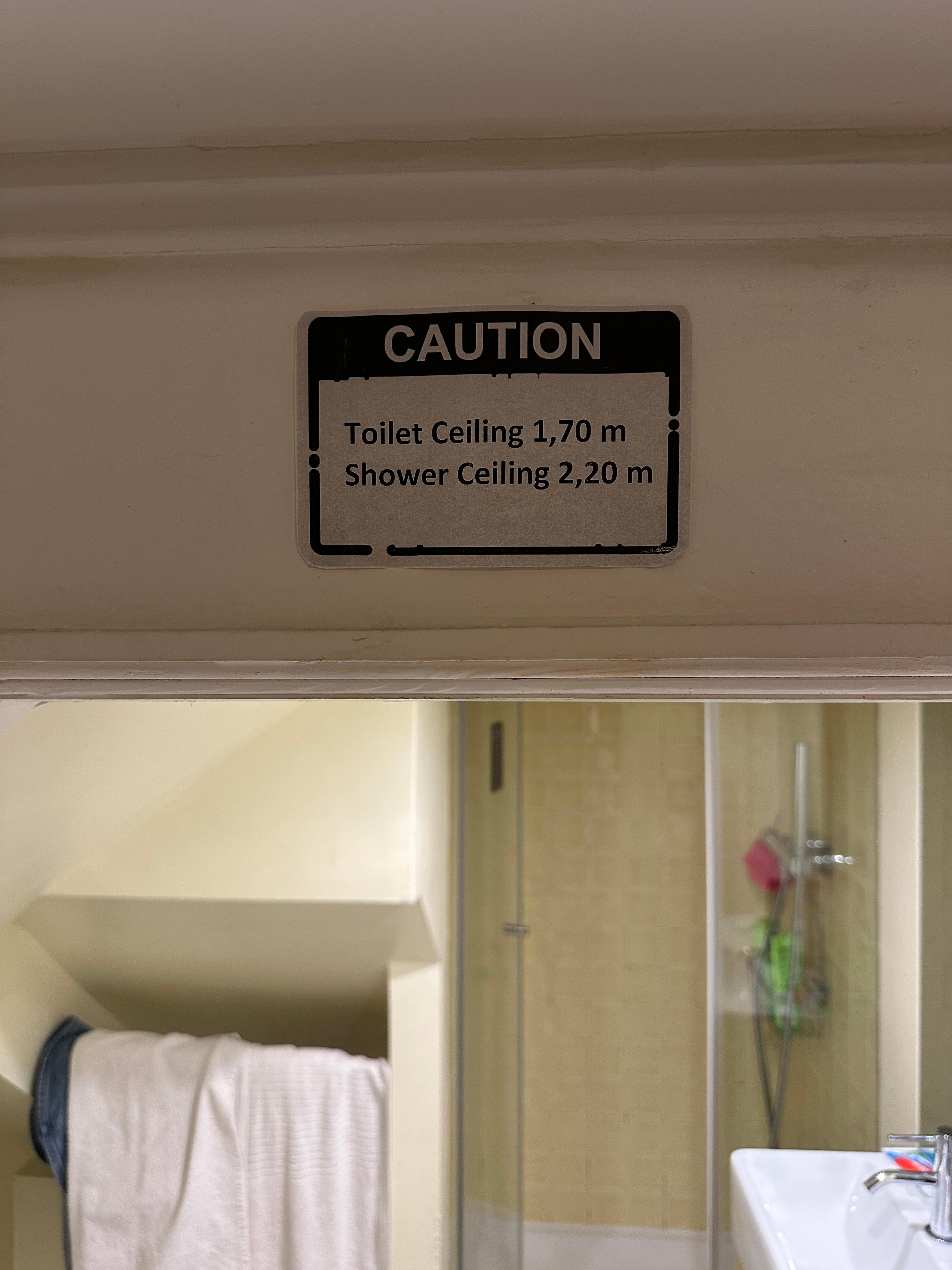 Caution sign not shown on listing 