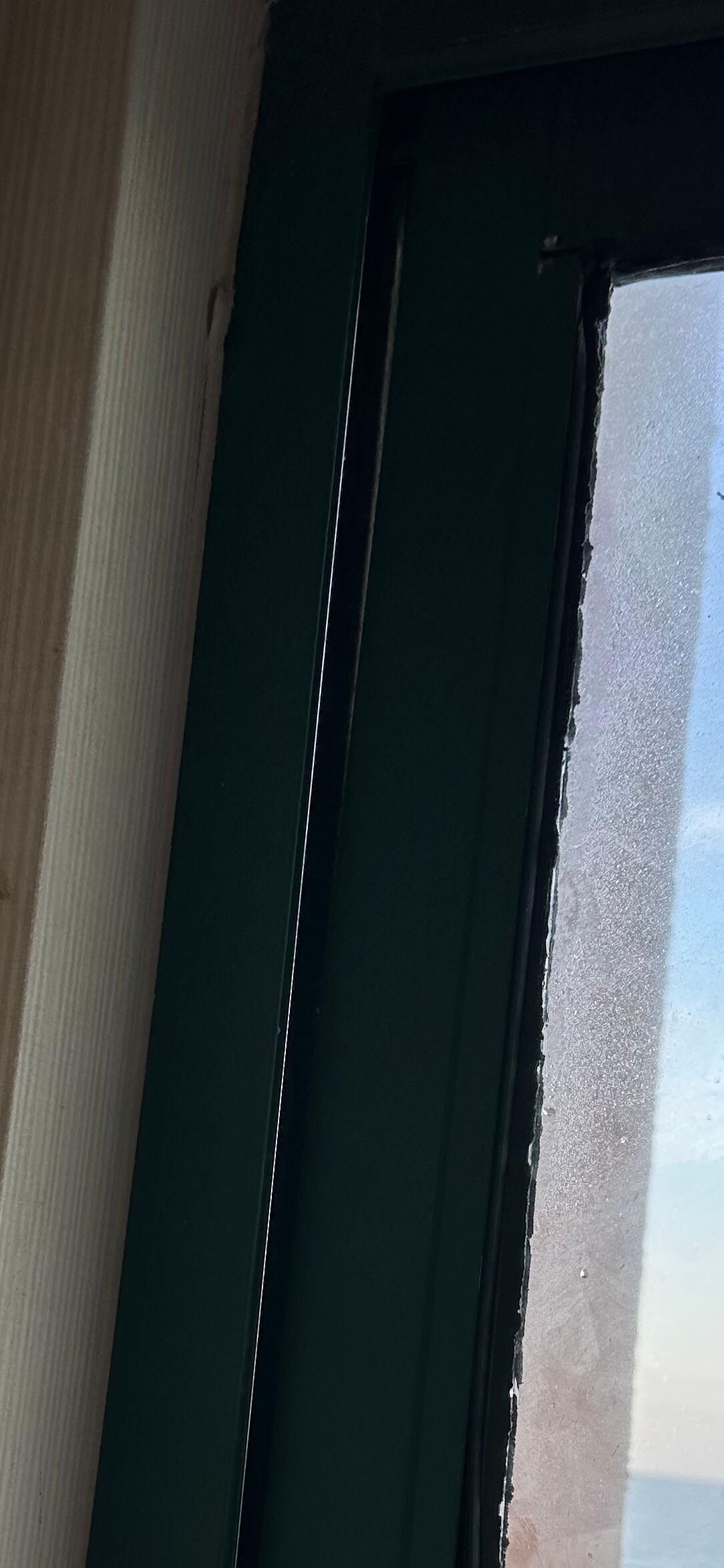 The balcony door. 