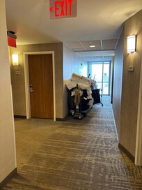 Housekeeping decided to have an 8 am gossip session outside our door after we had been up all night. Then we go down to breakfast and the house keepers were RUDELY shoving our family aside to get their own breakfast…after WAKING us all up!