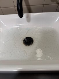 Sink took forever to drain.
