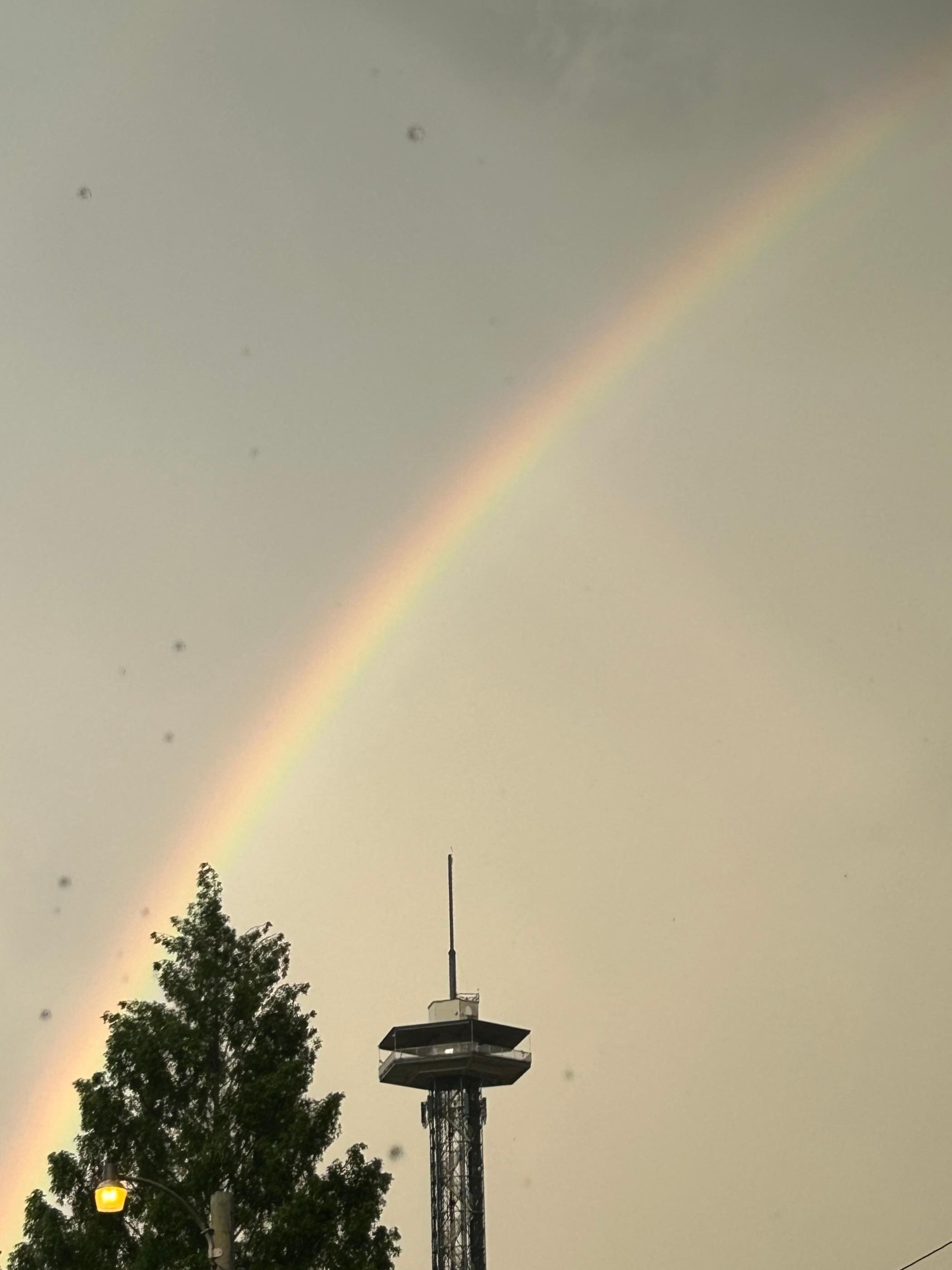 Rainbow from the entrance door to our room.