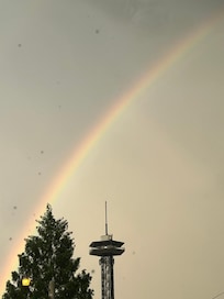 Rainbow from the entrance door to our room.